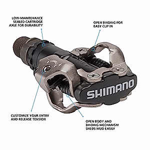 Shimano PD-M520L Clipless Bike Pedals 9/16in for Mountain Bike,Chromoly