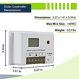 ExpertPower 210W 12V Solar Power Kit | 12V 20Ah LiFePO4 Lithium Battery | 2100W Mono Rigid Solar Panel & 20A PWM Solar Charge Controller | RV, Trailer, Camper, Marine, Off Grid, Solar Projects