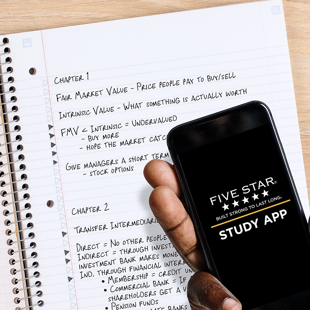 Five Star and National Wildlife Federation Spiral Notebook + Study App, 1 Subject, College Ruled Paper, 11" x 8-1/2", 80 Sheets, Forest Bear, 1 Count (820088FM)