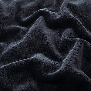 MOONLIGHT20015 Fleece Blanket Queen Size - Super Soft Fuzzy Black Throw Blanket for Couch and Sofa - Lightweight Luxury 400 GSM Microfiber Fluffy Bed Blankets and Throws, 90 x 90 Inches