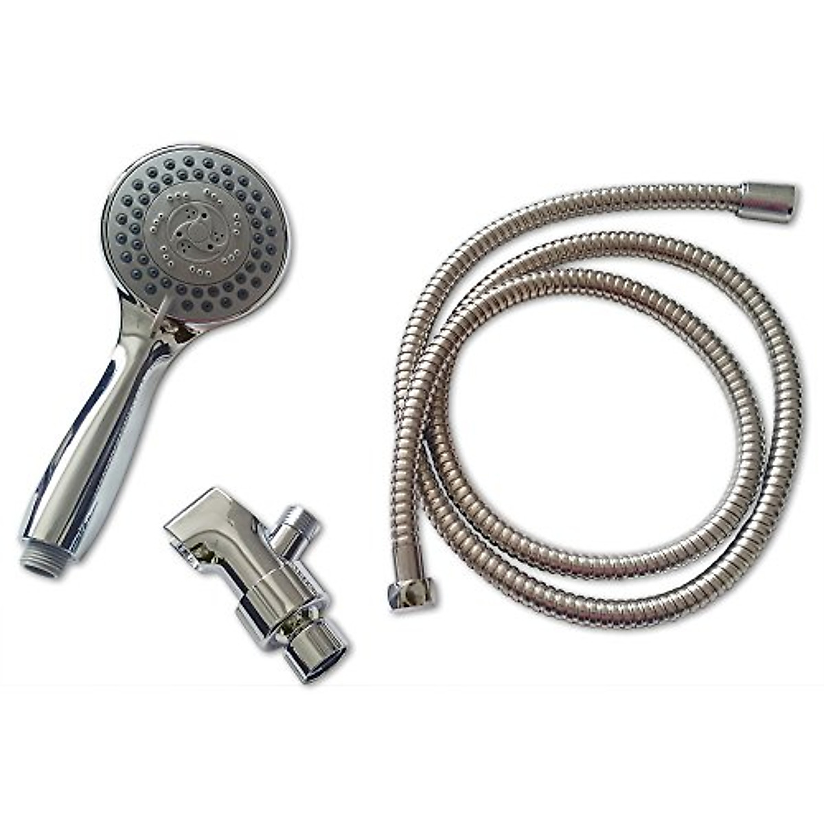 Shower Head - Handheld Rainfall High Pressure and Flow with Removable Water Restrictor – Powerful/Detachable Hand Held Chrome ShowerHead for Best Rain Massage and Relaxation