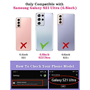 Goocrux (2in1 for Samsung Galaxy S21 Ultra Case Floral for Women Girls Girly Phone Cover Cute Leaves Plants Design with Slide Camera Cover+Ring Holder Fashion Unique Green Cases for S21 Ultra 6.8''