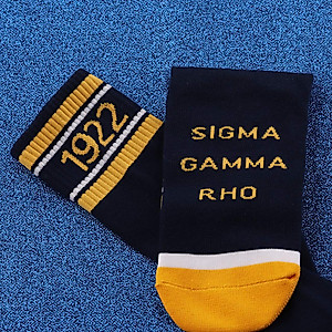 JXGZSO Sigma Gamma Rho Sorority Gift 1922 Sigma Gamma Rho Blue Socks SGRHO Sorority Sister Gift (SGR socks)