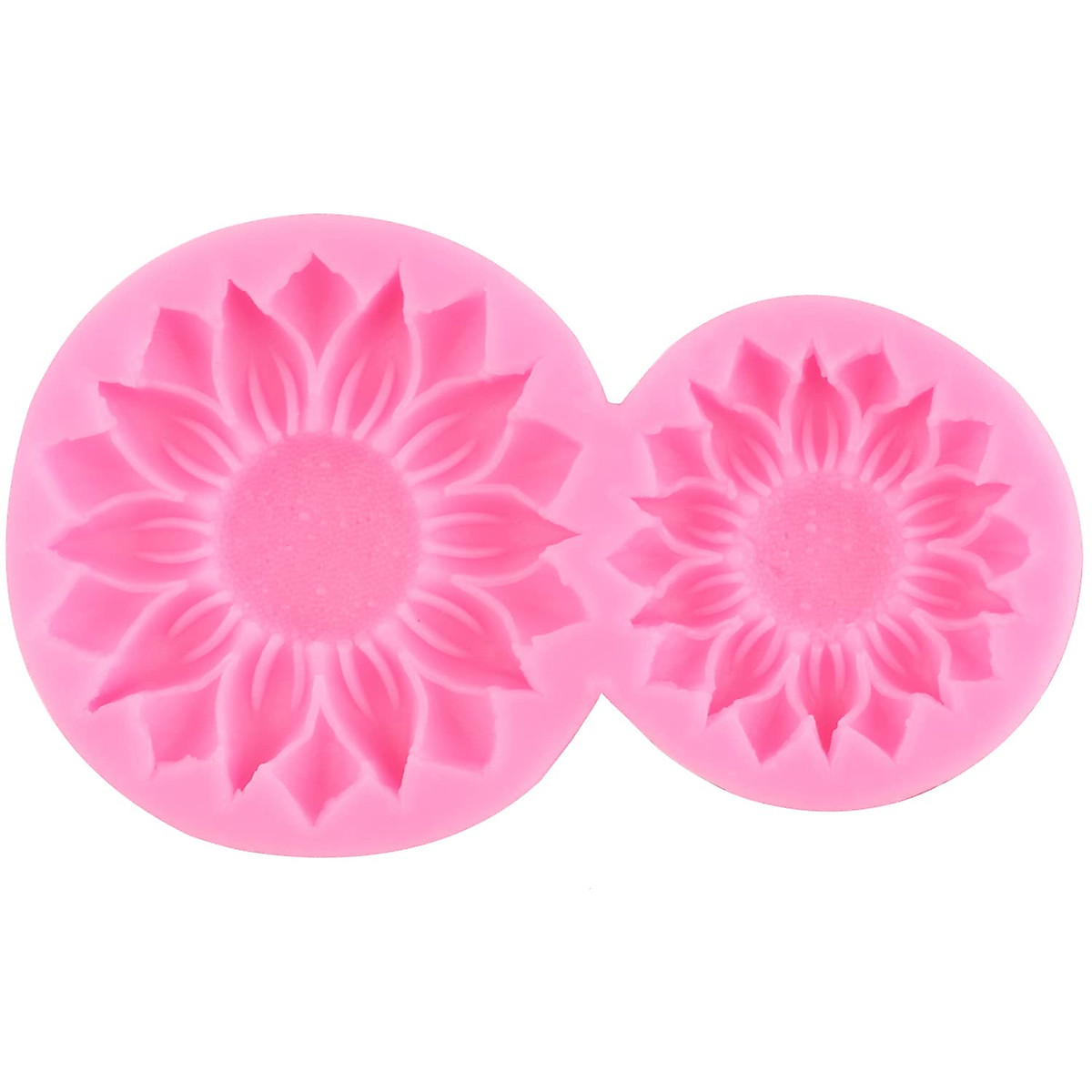 RFGHAC Chrysanthemum Flower Silicone Molds Sunflower Fondant Molds Cherry Blossoms Plum Blossoms Molds For Cake Decorating Cupcake Topper Candy Chocolate Gum Paste Set Of 8