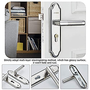 SONGJIA Universal Simple Door Lock Stainless Steel Safety Door Handle Locks for Bedroom Bathroom Interior Door Hardware Accessories