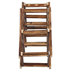 Wood Wine Rack Freestanding Wine Rack,Wood Wine Storage Racks Countertop,Foldable Wooden Stackable Wine Cellar Rack Wine Bottle Stand Holder Display Shelf (Brown)