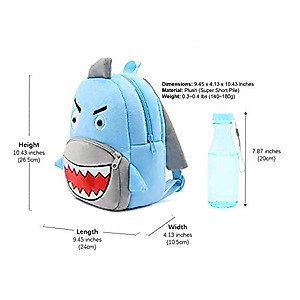 KISSOURBABY Backpack for Toddler Boys, Toddler Bookbag Girl Dinosaur Toys Bags(Shark)