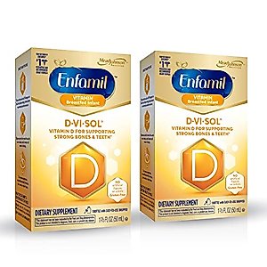 Enfamil D-Vi-Sol Vitamin D Supplement Drops 50 mL (Packs of 2)