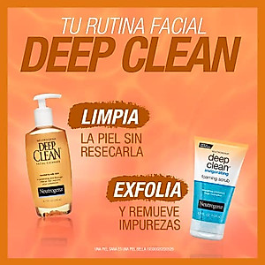 Neutrogena Deep Clean Daily Facial Cleanser with Beta Hydroxy Acid for Normal to Oily Skin, Alcohol-Free, Oil-Free & Non-Comedogenic, 6.7 fl. oz