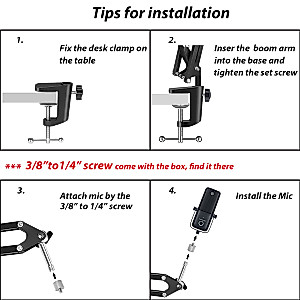For Elgato wave mic arm, boom arm Compatible with Elgato wave 3 Microphone, desk stand for Elgato wave1 Mic perfect for Podcasts, Gaming, Recording.