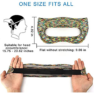 VR Sweat Band for Oculus Quest 2 Face Mask Eye Masks Face Cover for VR Workouts Supernatural VR Sweat Guard for Women Men(3pcs)