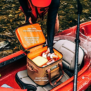 RTIC Soft Cooler 12 Can, Insulated Bag Portable Ice Chest Box for Lunch, Beach, Drink, Beverage, Travel, Camping, Picnic, Car, Trips, Floating Cooler Leak-Proof with Zipper, Black