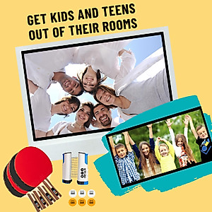 IntegraFun Pro Ping Pong Paddle Set with Ping Pong Net- Bracket Clamps,3-star Ping Pong Balls, Storage Case - Retractable Net and Post Set Adjustable to any Table - Indoor Outdoor Games for Family