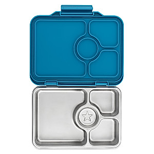 Yumbox Prêt Stainless Steel Bento Lunch Box with Leakproof Lid, Durable, Reusable Food Container, Ideal for Sandwiches & Snacks ((Normandy Blue)
