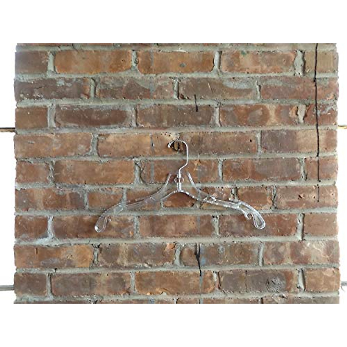 NAHANCO 300WW Plastic Heavy Weight Hanger, Reinforced Hook, 17", Clear (Pack of 100)