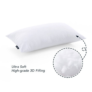 Wake In Cloud - Nap Mat Pillow Insert Replacement, for Kids Toddler Boys Girls Daycare Preschool Kindergarten, Soft Microfiber, 20x10 Inches