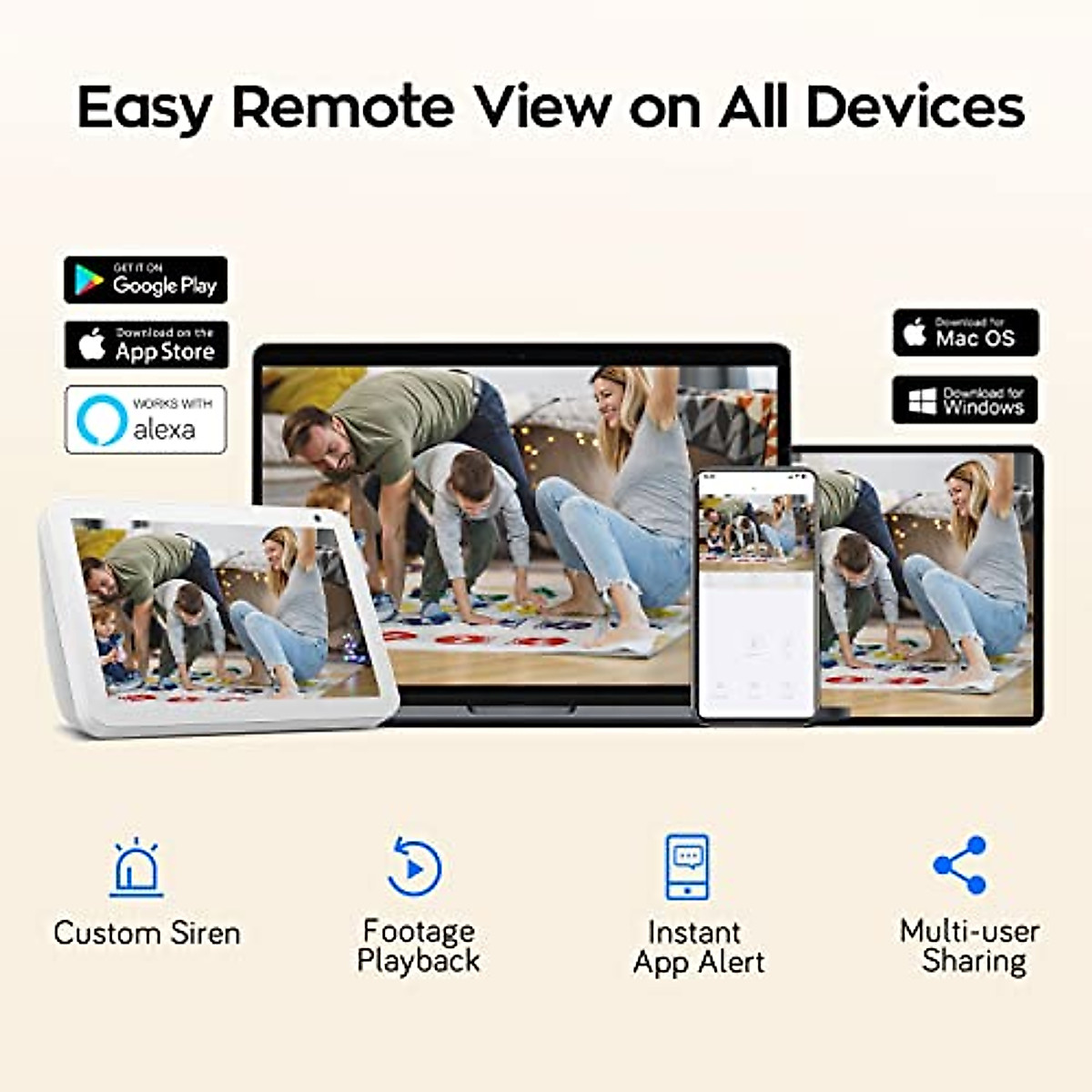 Thermal True Detection XMARTO Prime 10CH 2K HD Wireless Security Camera System 24/7 w. Human/pet/Vehicle Detect,Color Night Vision,2-Way Audio and 2TB HDD (Smart Lights & Siren,WPS2K84-2TB Plug-in)
