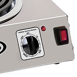 Cadco - CSR3T - Single Hi-Power Stainless Steel Hot Plate