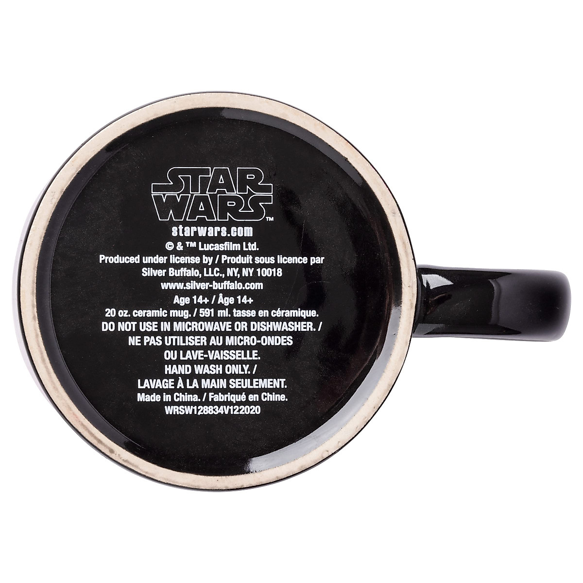 Silver Buffalo Star Wars Lightsaber Logo Heat Reveal Ceramic Coffee Mug, 20-Ounces