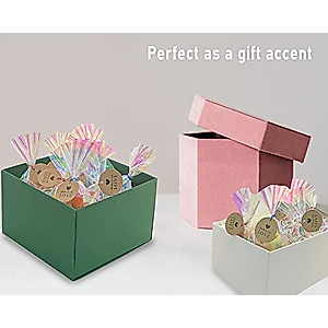 Zulihoia Christmas 100 PCS Cellophane Treat Bags, 4" x 6" Cookie Candy Popcorn Bags, Clear Small Gift Bags, Decorative Party Favor Bags