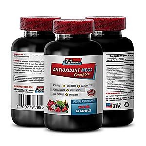antioxidant multivitamin - ANTIOXIDANT MEGA COMPLEX 1440 MG - Resveratrol complex, Acai berry pills, Trans-resveratrol, Goji berry pills, Pomegranate extract capsules, Mangosteen - 2B 120 Capsules
