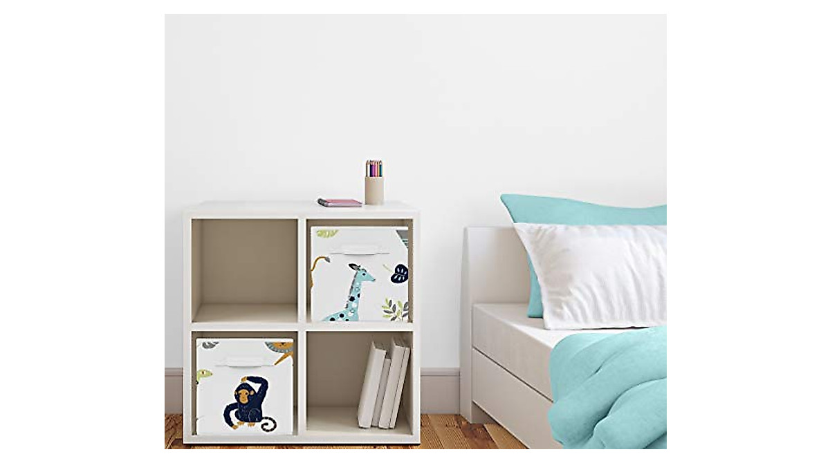 Organize with Sweet Jojo Safari Storage Bins - Set of 2