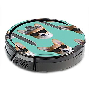 MightySkins Skin Compatible with Shark Ion Robot R85 Vacuum Minimum Coverage - Cool Corgi | Protective, Durable, and Unique Vinyl wrap Cover | Easy to Apply, Remove | Made in The USA