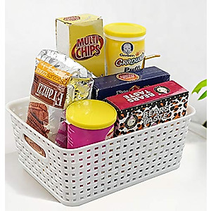Ucake 6-Pack Plastic Basket, Open Storage Bin, F