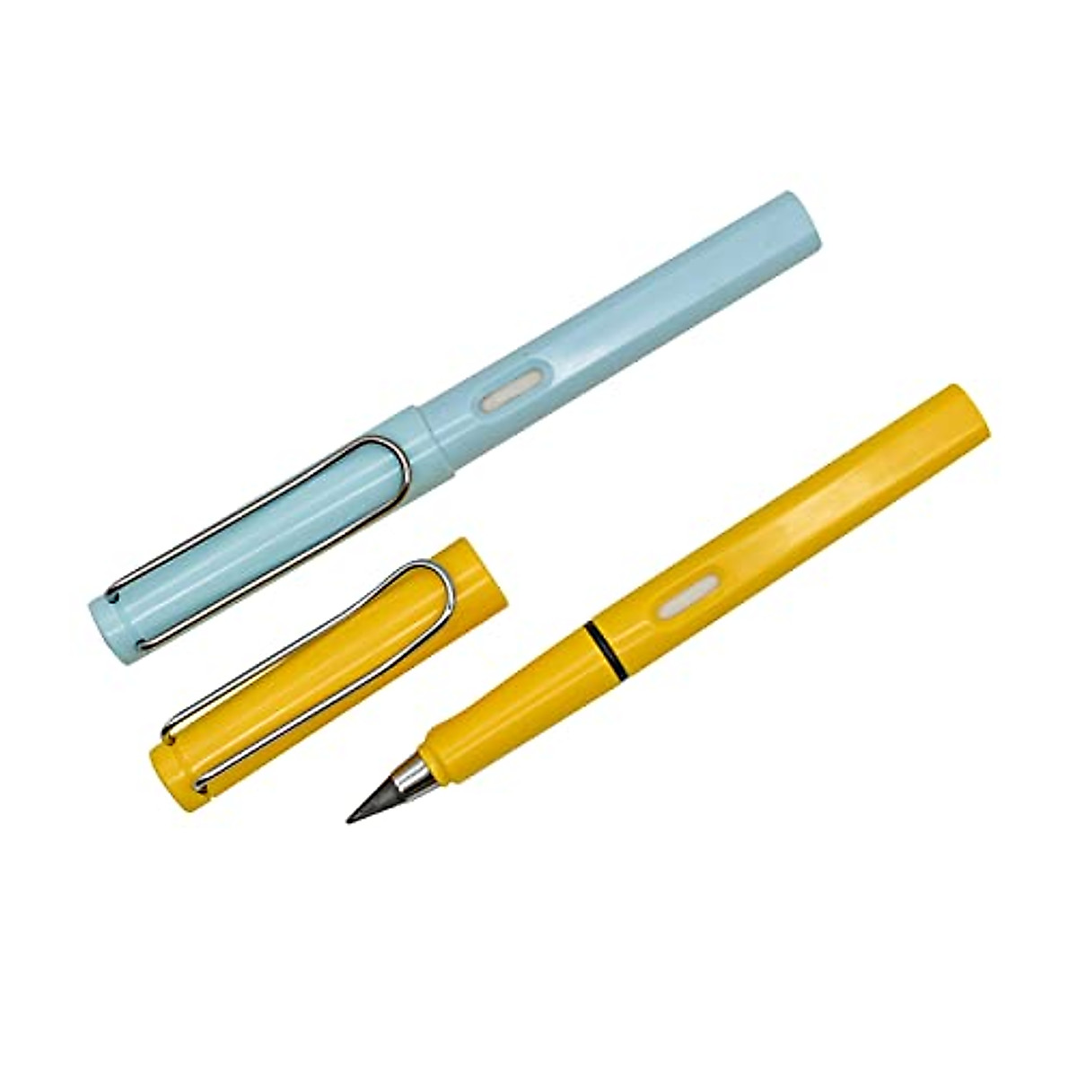 Lopenle 6pcs Eternal Pencils Inkless Pen With 12PCS Replaceable Refills Technology Unlimited Writing Magic Pencil For School Office Professional Use