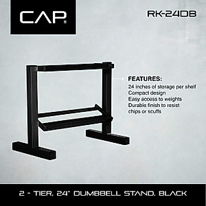 CAP Barbell black 24" Dumbbell Storage Rack