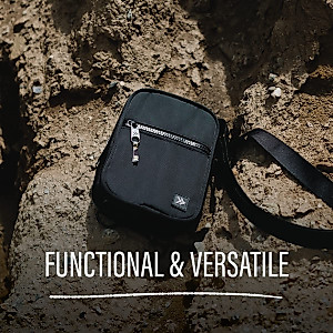 Thread Wallets Small Crossbody Bags for Women & Men, Stylish Sling Backpack, Chest Bag for Everyday Use, Small Bag for Travel, Phone, Wallet & More, Phone Crossbody Bag Keeps Valuables Secure (Black)