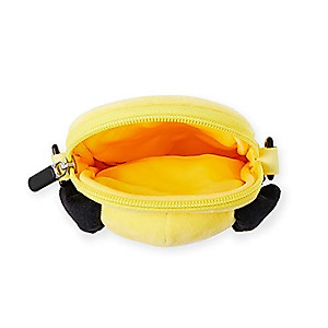 BT21 Baby Series CHIMMY Character Plush Coin Purse Makeup Toiletry Pouch Card Wallet with Lanyard, Yellow