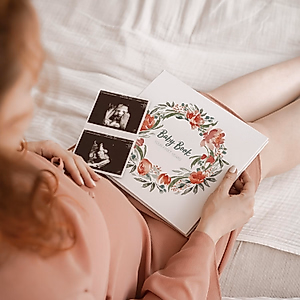 Peachly Baby Memory Book For Girls Milestone Keepsake Journal | First Five Years Baby Girl Memory Book | Baby Keepsakes First Year Memory Book | Baby Girl Baby Book | Bloom