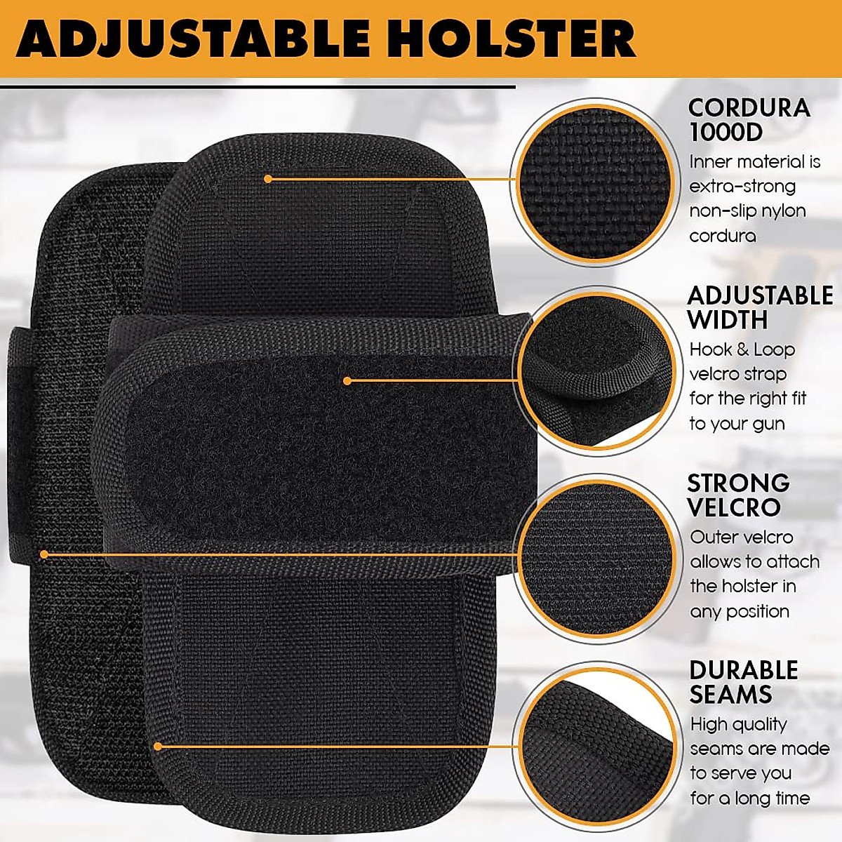 TECEUM CCW Holster for Pistol - Adjustable - Pocket Holster for Right Left Hand - Holsters for Concealed Carry of Gun - Pouch for Purse Bag Backpack 02