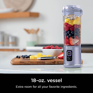 Ninja Blast Portable Blender, Cordless, 18oz. Vessel, Personal Blender For-Shakes and Smoothies, BPA Free, Leakproof-Lid and Sip Spout, USB-C Rechargeable, Dishwasher Safe, Tinted Lavender, BC151LD