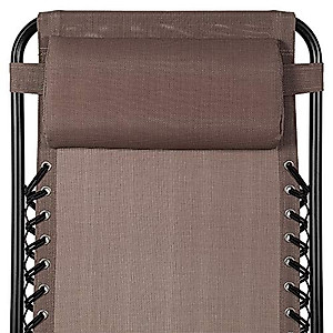 Best Choice Products Set of 2 Adjustable Zero Gravity Lounge Chair Recliners for Patio, Pool w/ Cup Holders - Brown