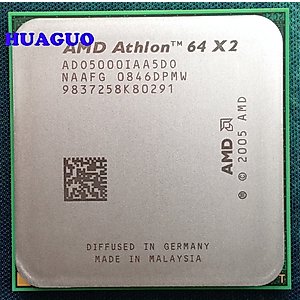 AMD Athlon 64 X2 Dual-Core 5000+ 2.6 GHz Processor with 1024KB L2 Cache and 64-Watt Socket AM2 (ADO5000DSWOF)