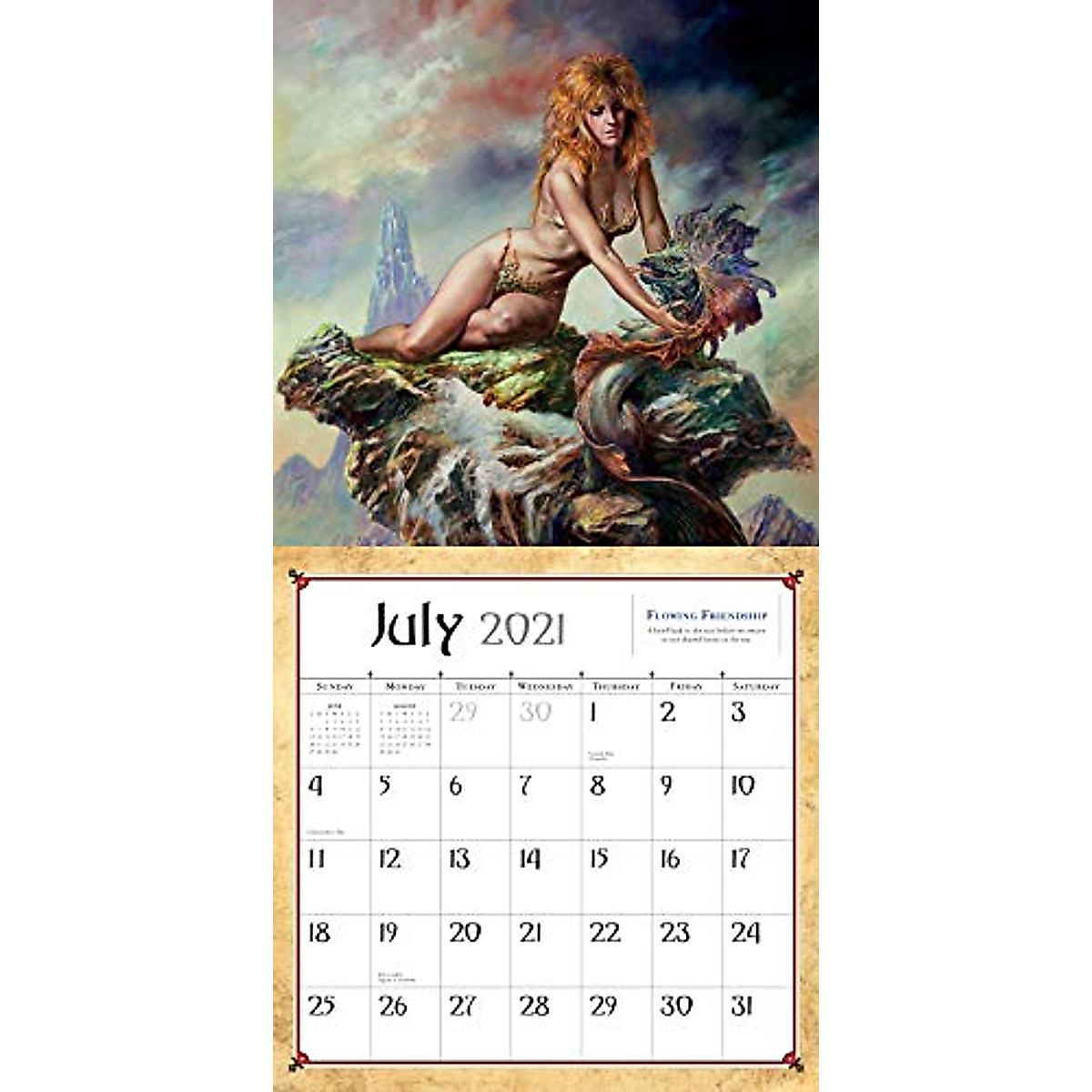 Boris Vallejo and Julie Bell's Fantasy Wall Calendar 2021