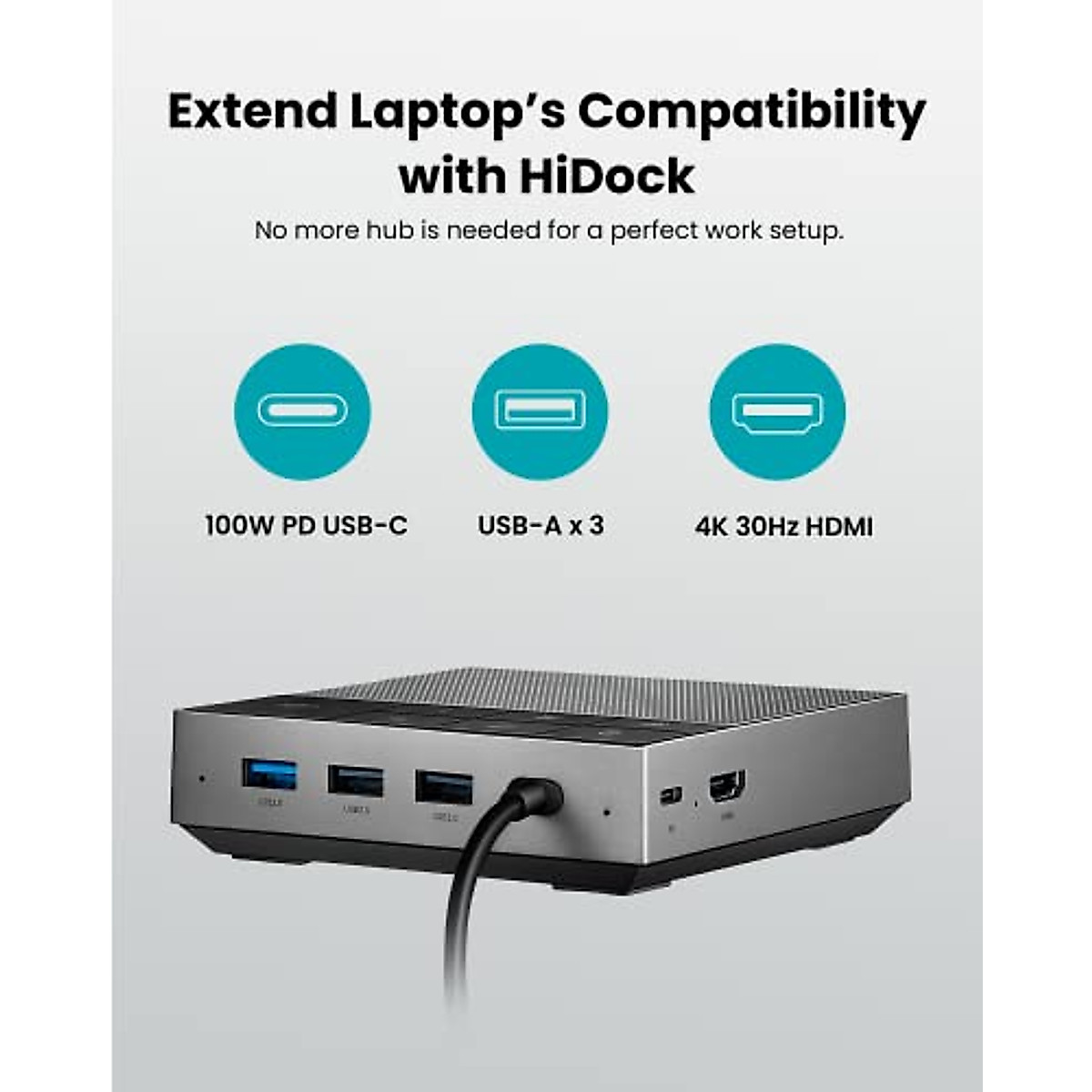 HiDock Conference Speaker and Microphone, 360° Enhanced Voice Pickup & Noise Cancelling Speakerphone, Conference Room Omnidirectional Microphone, Conference Speaker with Mute for Home Office