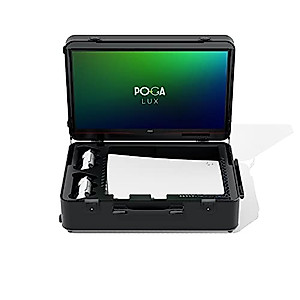 POGA LUX PlayStation 5 Premium Portable Console Travel Case incl. Trolley and 24‘‘ AOC Gaming Monitor - Navy