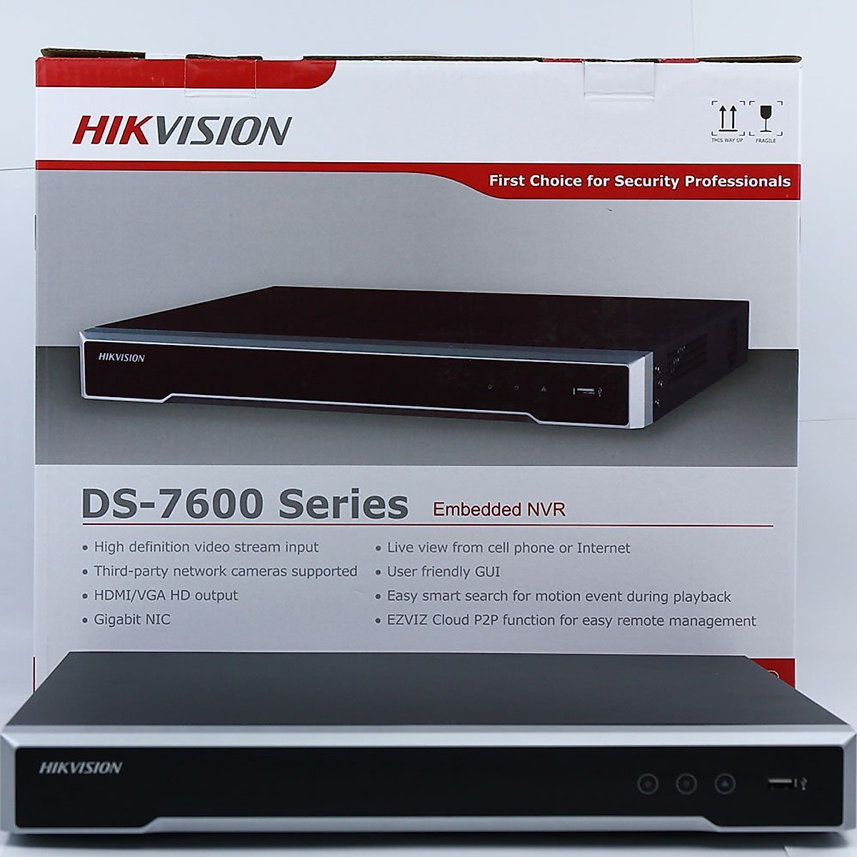 Hikvision DS-7608NI-I2/8P 8CH IP Network Video Recorder Integrated 8 POE Embedded Plug & Play 4K NVR [2016 New Model] (Renewed)