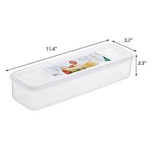 3Pcs Pasta Storage Container Plastic Spaghetti Food Storage Box, Noodle Canister With Lid for Spaghetti, Pasta, Noodles, Eggs, Fruits Snacks (3)
