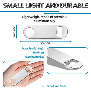 Zonon 16 Pcs Retractable Bottle Opener Flat Beer Opener with Belt Clip for Bartenders Bottle Opener for Waiter Can Wine Bar Restaurant Kitchen Party