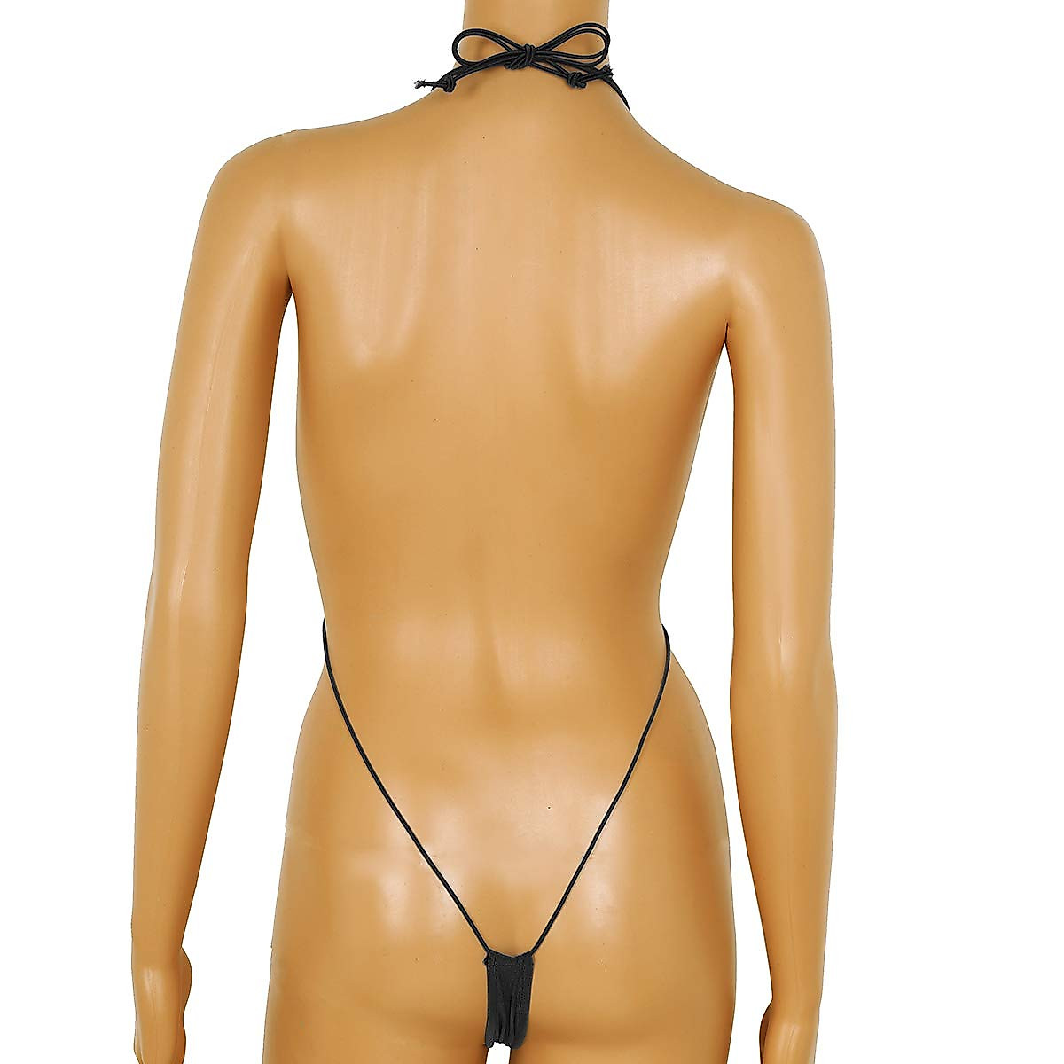 FGHSFRT Micro Sling Bikini Extreme Slingshot Sexy Slutty Mini Bikinis G String Swimsuit for Women Tiny Skimpy Bathing Suit Black