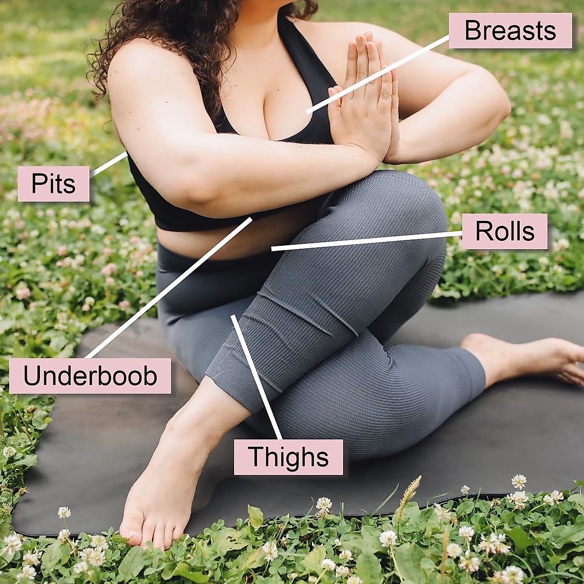 Fresh BREASTS Anti-Chafing Deodorant Cream to Powder for Under Boobs, Inner Thighs - Lotion Made without Talc, Aluminum, Parabens or Added Fragrance - 3.4 Fl Oz (2 Pack)