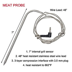 DONSIQIZZ Replacement Parts Kit for Louisiana Pellet Grills and Pellet Smokers Accessories，RTD Temperature Probe, Ignitor and Meat BBQ Probe