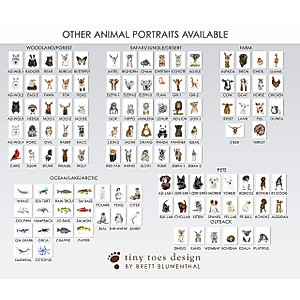 Safari Nursery Print Set of 6 Prints, African Baby Animal Watercolors: Lion, Giraffe, Elephant, Zebra, Monkey, Cheetah - Selection of Alternate Animals and Sizes available