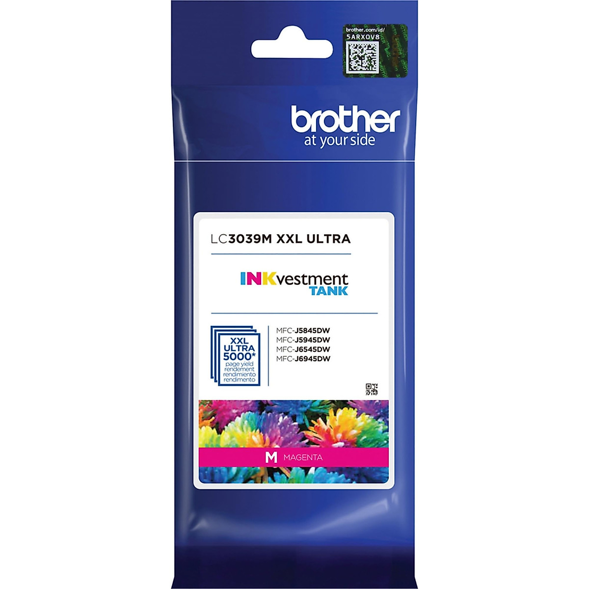 Brother Genuine LC3039M, Single Pack Ultra High-Yield Magenta INKvestment Tank Ink Cartridge, Page Yield Up to 5,000 Pages, LC3039, Amazon Dash Replenishment Cartridge