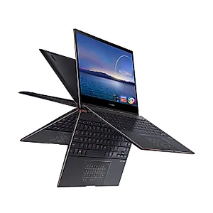 Asus ZenBook Flip S Ultra Slim Laptop, 13.3 4K UHD OLED Touch Display Core i7-1165G7 CPU, 16GB RAM, 1TB SSD, Thunderbolt 4, TPM, Windows 10 Pro, Jade Black, UX371EA-XH77T (Renewed)