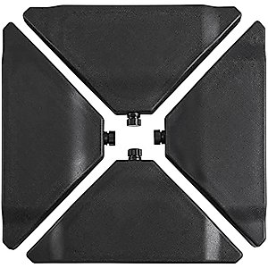 Yaheetech 4PCS Umbrella Base Heavy-Duty Square Cantilever Offset Patio Umbrella Stand - Outdoor Banana Parasol Umbrella Base Weight Water or Sand Filled for Garden Lawn Backyard Market, Black